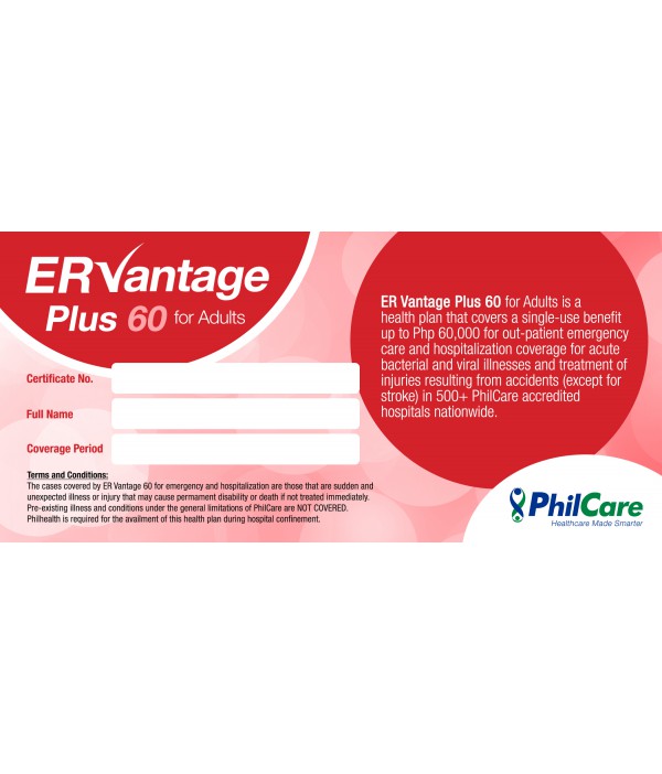 ER Vantage Plus 60 for Adults for Emergency Medical Cases